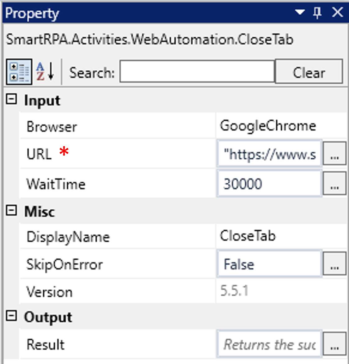 WebAutomation- CloseTab | Robility Docs